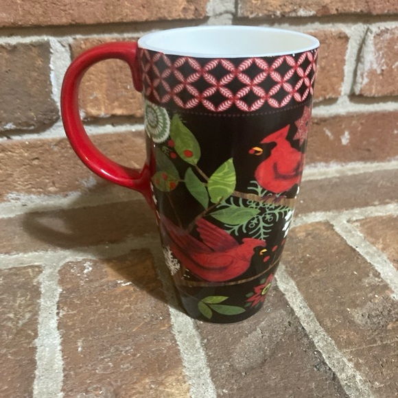 Cypress Home | Dining | Cardinal Patterned Red And Black Mug | Poshmark